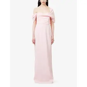 Carolina Herrera Off-shoulder Maxi Dress - Rosewater