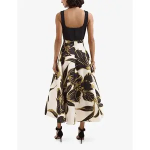 PHASE EIGHT Delie Floral Satin Maxi Dress