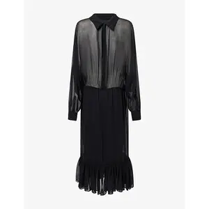 Jacquemus La Robe Siroco" Sheer-crepe Midi Dress - Black