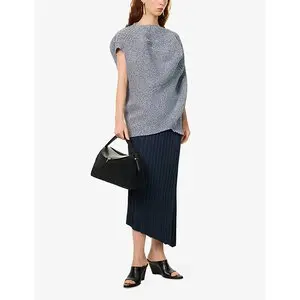 Issey Miyake Found Pleated Knitted Top - Grey
