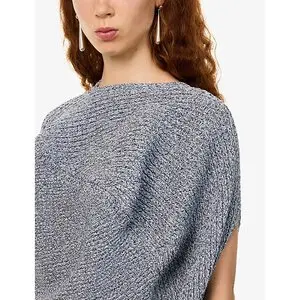Issey Miyake Found Pleated Knitted Top - Grey