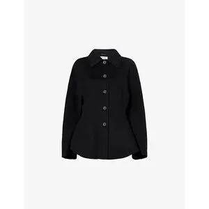 ROHE FRAMES Sculptural Wool-blend Jacket - Black