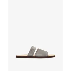 Brunello Cucinelli Double-strap Suede Sandals - Grey