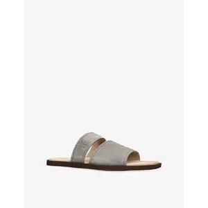 Brunello Cucinelli Double-strap Suede Sandals