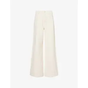 Max Mara Regular-fit Wide-leg Denim Jeans - Ecru