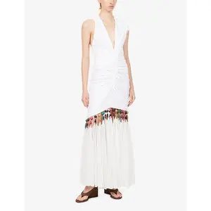 Christopher Esber Embellished Plunge Neck Gown