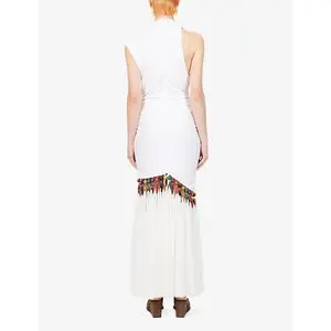 Christopher Esber Embellished Plunge Neck Gown