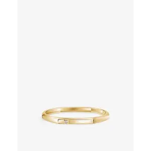 Messika Moderniste Medium 18ct Gold And Diamond Bangle Bracelet - Yellow