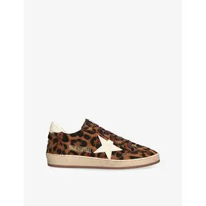 GOLDEN GOOSE Ballstar Pony Hair Leather Trainers - Dk.brn Com