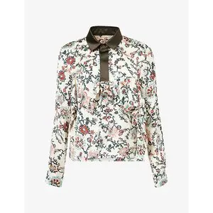 Sacai Floral Satin Overlay Panel Shirt - Ivory
