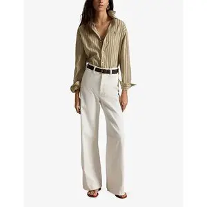 Polo Ralph Lauren Striped Cotton Shirt - Tan Mul