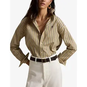 Polo Ralph Lauren Striped Cotton Shirt - Tan Mul
