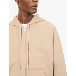 AMI Paris Adc Logo-embroidered Cotton-jersey Hoody