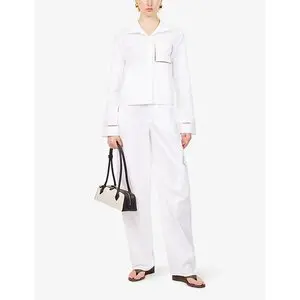Alaïa Barrel-leg High-rise Cotton-poplin Cargo Trousers