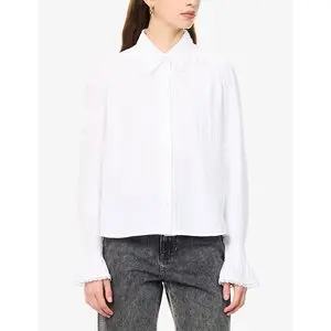 ME+EM Lace-trimmed Cheesecloth Cotton Blouse