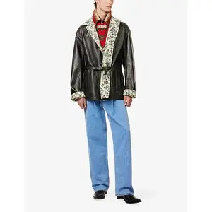 Dries Van Noten Randy Floral-lining Waxed-cotton Coat