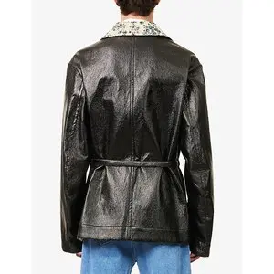 Dries Van Noten Randy Floral-lining Waxed-cotton Coat