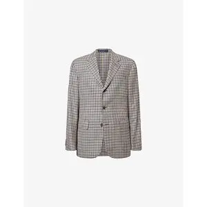 Dunhill Checked Single-breasted Wool Blazer - Bone