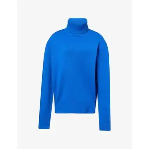 THE FRANKIE SHOP Gala Turtleneck Wool-blend Jumper - Blue