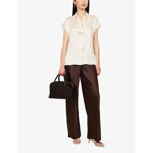 Vince Colette Wide-leg Cotton Trousers