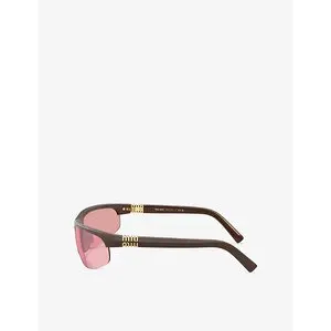 Miu Miu Oval-frame Injected Sunglasses