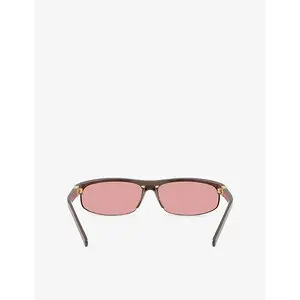 Miu Miu Oval-frame Injected Sunglasses
