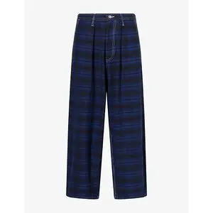 STORY MFG. Lush Check Cotton Trousers - Tree Hugging