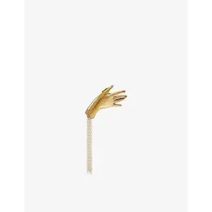 BEATRIZ PALACIOS Folk Maja Gold-plated Brass Brooch - Gold/silver