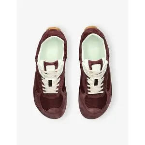 Bottega Veneta Orbit Flash Suede Trainers - Wine