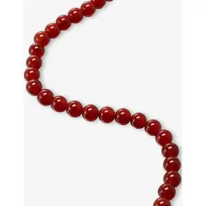 HEAVEN MAYHEM Agate Beaded Necklace - Burgundy