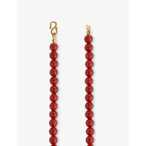 HEAVEN MAYHEM Agate Beaded Necklace - Burgundy