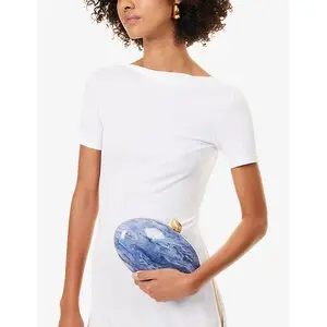 Cult Gaia Eviana Acrylic Clutch With Chain Strap