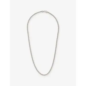 Tom Wood Curb Chain M Rhodium-plated 925 Sterling- Necklace - Silver