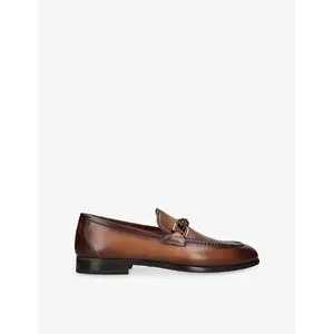 Magnanni Braided Bit Leather Loafers - Tan