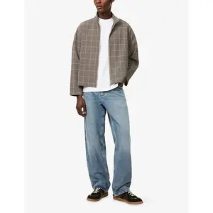 MKI MIYUKI ZOKU High-neck Woven Checkered Jacket