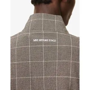 MKI MIYUKI ZOKU High-neck Woven Checkered Jacket