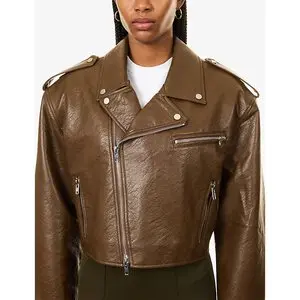 THE FRANKIE SHOP Daphne Cropped Biker Jacket