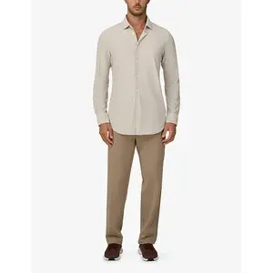 Boggi Milano Slim-fit Long-sleeved Stretch-woven Shirt