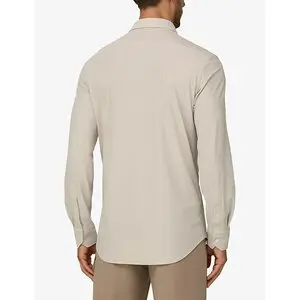 Boggi Milano Slim-fit Long-sleeved Stretch-woven Shirt