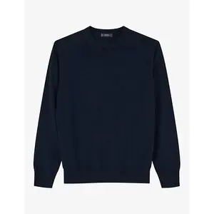 Boggi Milano Extrafine Merino-wool Jumper Xxl - Navy Blue