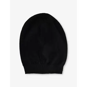 Rick Owens Domed Knitted Wool Beanie Hat - Black