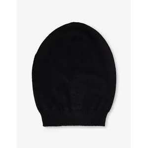 Rick Owens Domed Knitted Wool Beanie Hat - Black