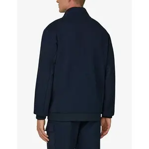 Boggi Milano Patch-pocket Zipped Cotton-blend Sweatshirt