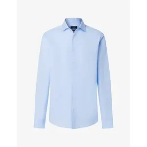 HACKETT Formal Tailored-fit Long-sleeve Cotton Shirt