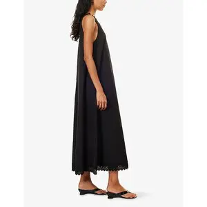 Dissh Annabel Lace-trim Cotton-blend Maxi Dress