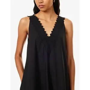 Dissh Annabel Lace-trim Cotton-blend Maxi Dress