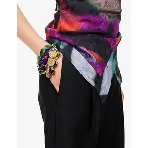 Dries Van Noten Disc Glass And Brass Bracelet