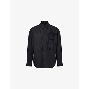 Simone Rocha Ruffle Rosette Cotton Shirt