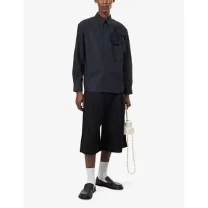 Simone Rocha Ruffle Rosette Cotton Shirt