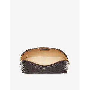ASPINAL OF LONDON Classic Large Leather Cosmetic Case - Amazonbrown